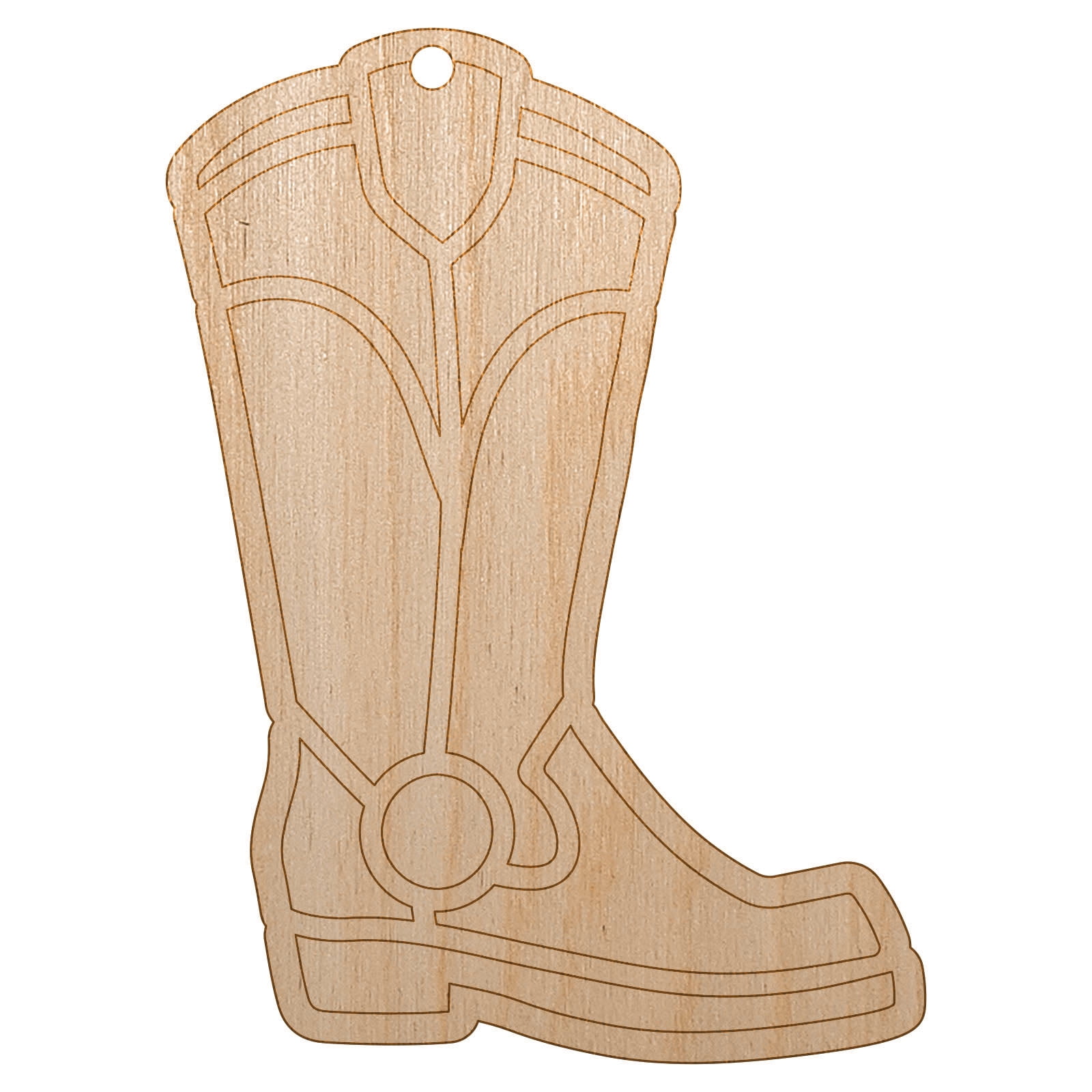 Cowboy Boot Western Wood Holiday Christmas Tree Ornament Unfinished DIY ...