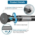 Tension Rod 24 to 46 Inch, 1Pcs Tension Curtain Rod, Adjustable Spring ...