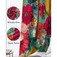 Bohemia Floral Kitchen Curtains Modern Rustic Poppies Flower Leaves ...