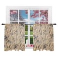 Beach Footprint Sheer Curtains for Living Room Bedroom, Summer Coastal ...
