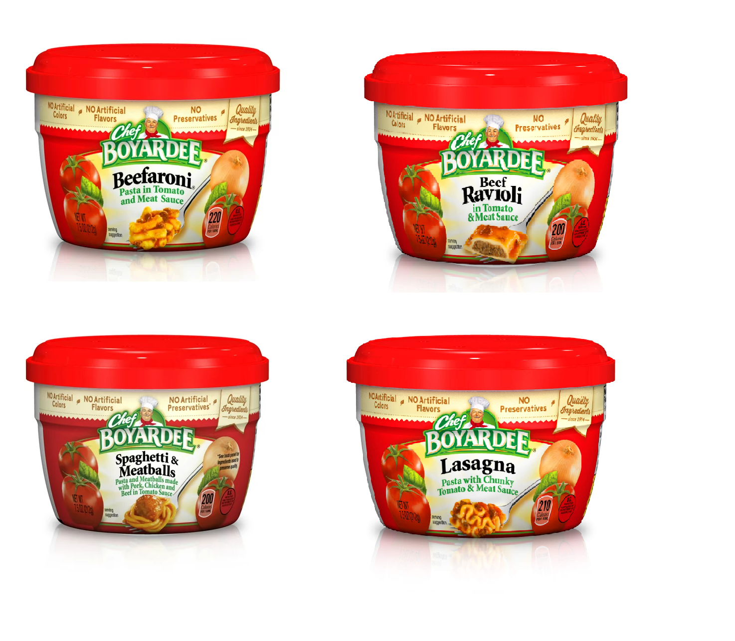 Chef Boyardee Variety Pack, 1 Beefaroni 7.5oz, 1 Spaghetti & Meatballs ...