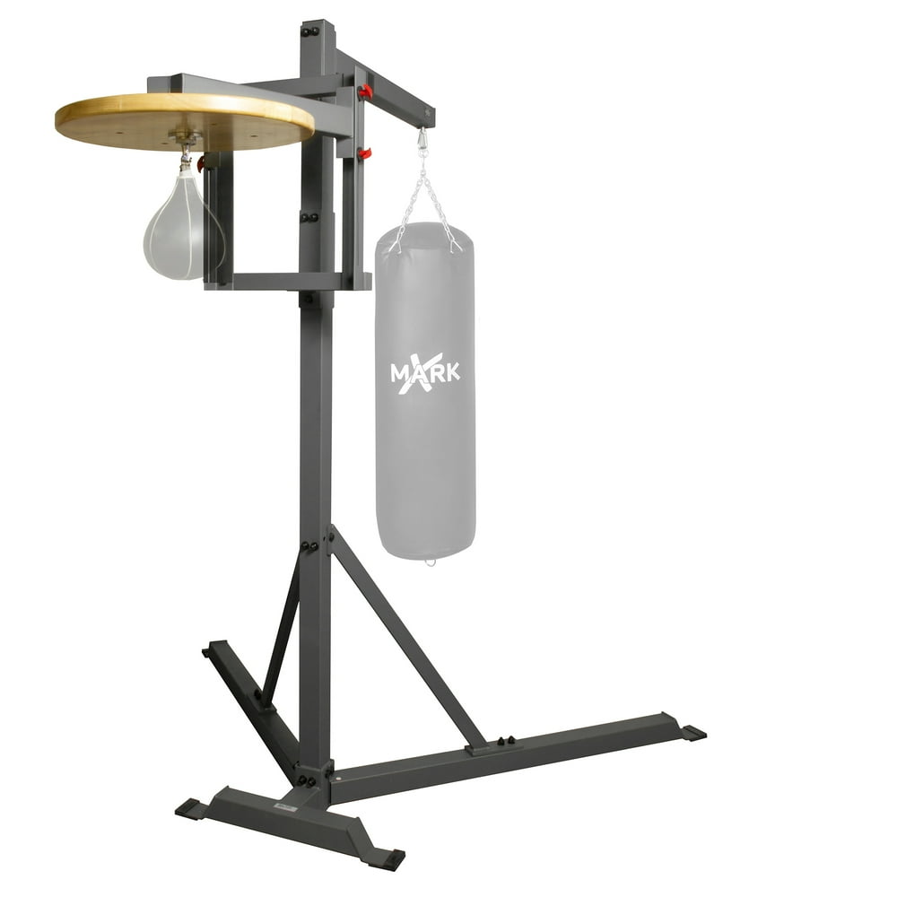 Xmark Commercial Heavy Bag Stand With Speed Bag Platform Xm 2848