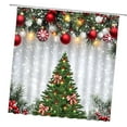 hgudesign Christmas Tree Shower Curtain, Xmas Snowflake Winter Holiday ...