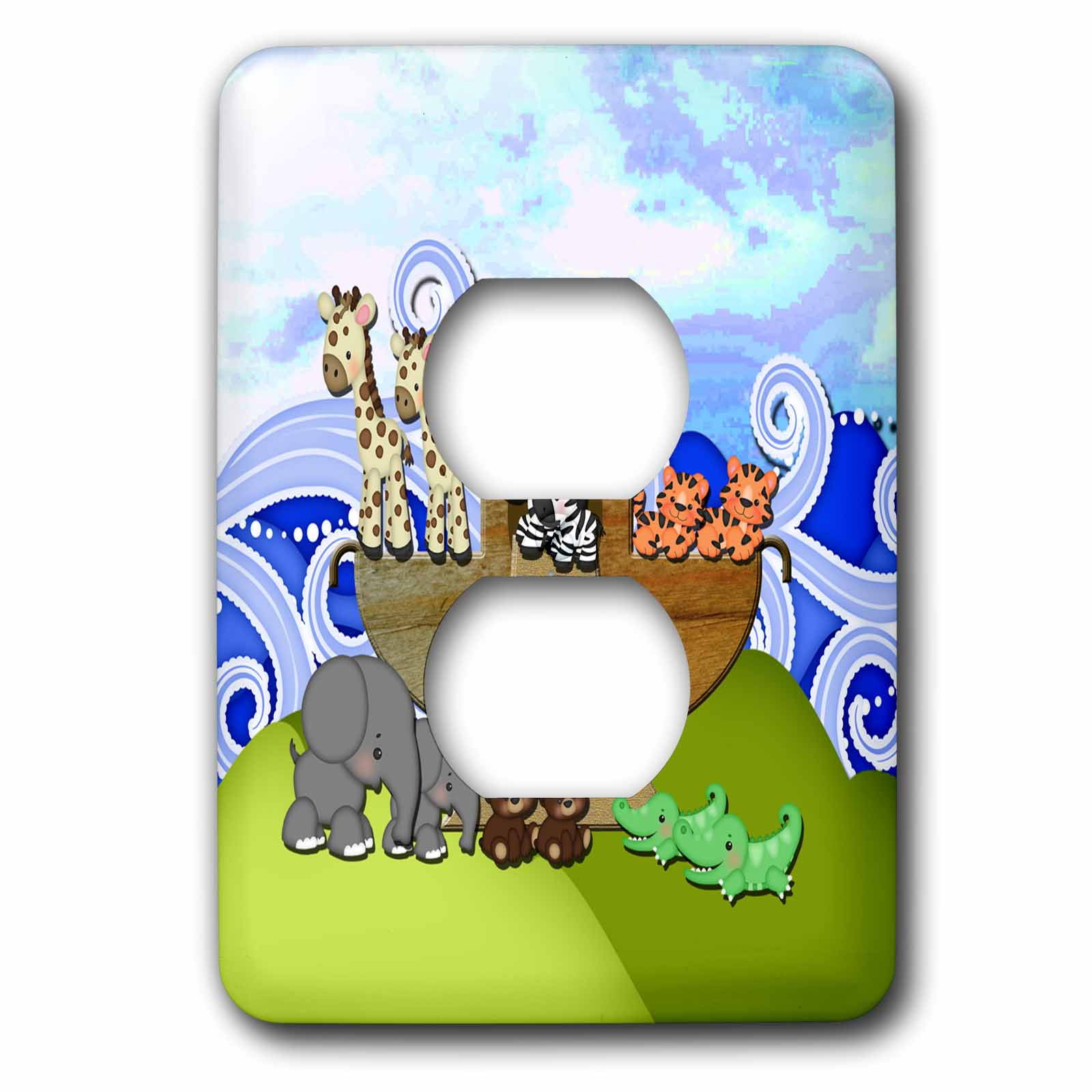 Animals on Ark 2 plug outlet cover lsp-195835-6 - Walmart.com