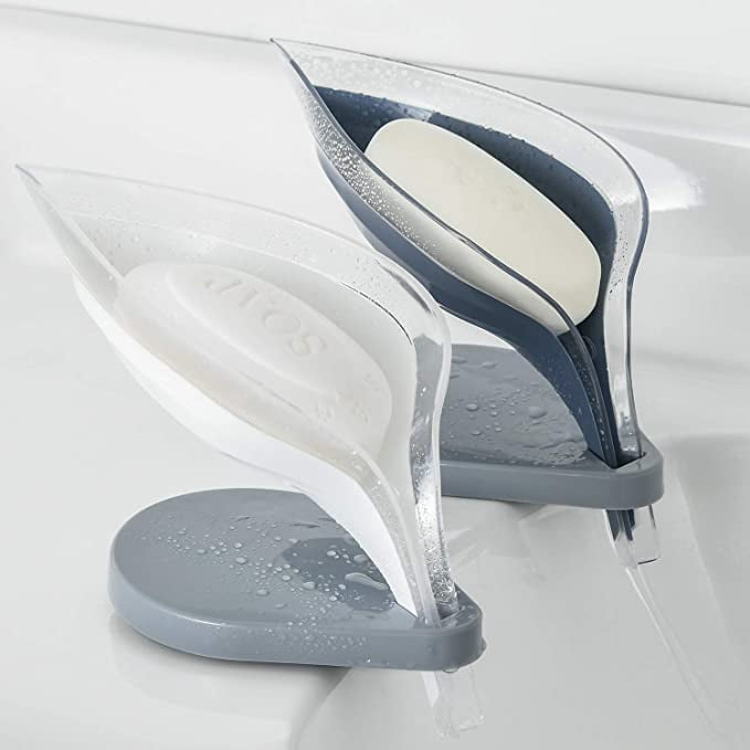 Jabonera de hoja Jabonera autodrenante para ducha/baño, protector de ...