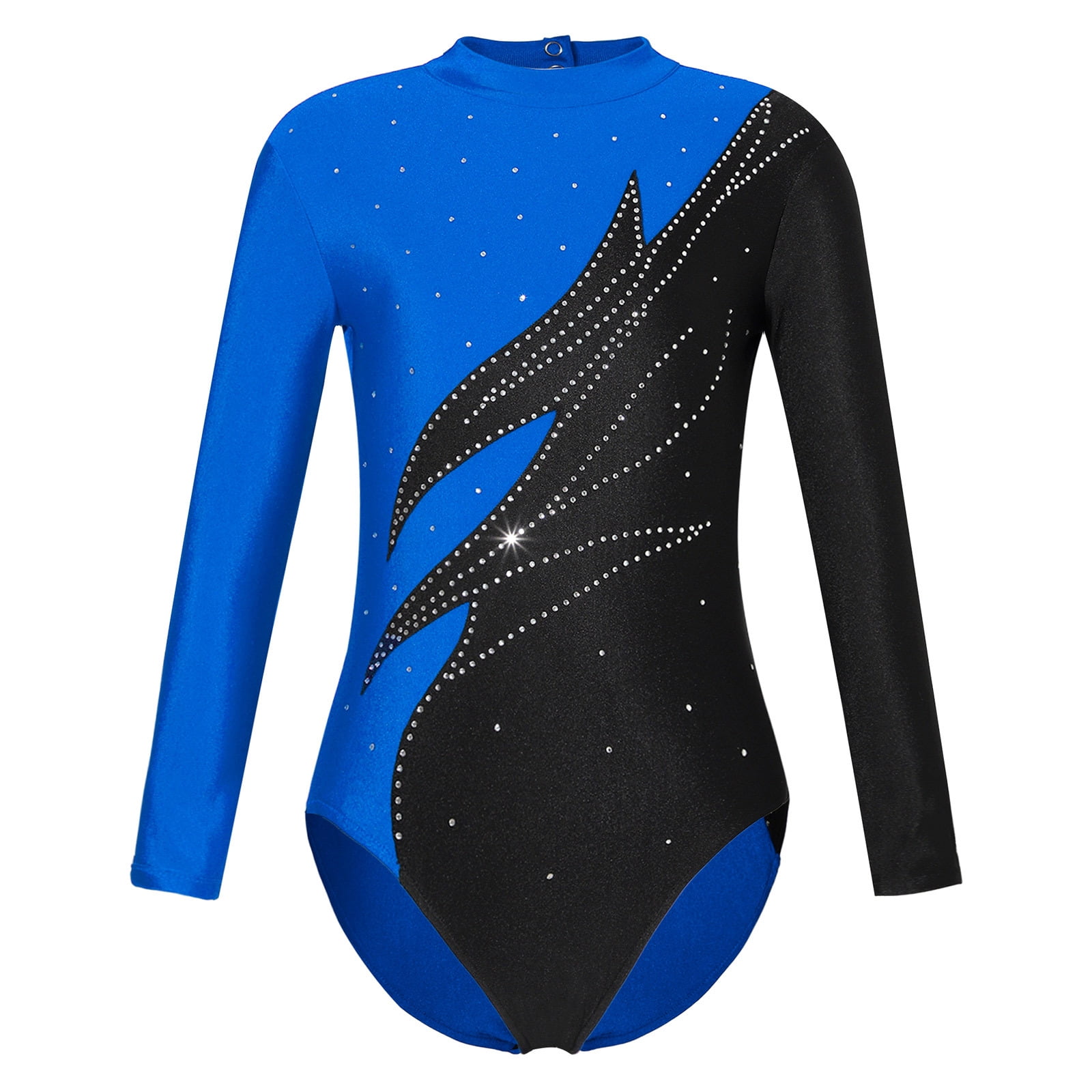 MSemis Girls Kids Sparkly Waves Gymnastics Leotard Long Sleeve Ballet ...