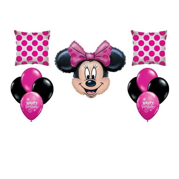 Happy Birthday Minnie Mouse Mylar Latex Balloon Bouquet