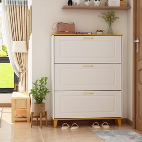 Mainstays 4-Tier Shoe Rack, White with Steel Shelves - Walmart.com