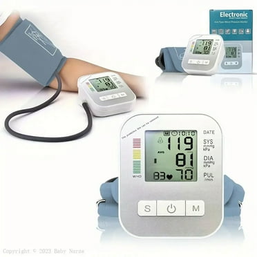 Portable Rechargeable Digital Blood Pressure Monitor With LCD Display ...