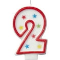 Glitter Number 2 Birthday Candle & Happy Birthday Cake Topper - Walmart.com