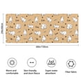 White Cat and Fishbone Beige Pattern Non Slip Microfiber Bathroom Rugs ...