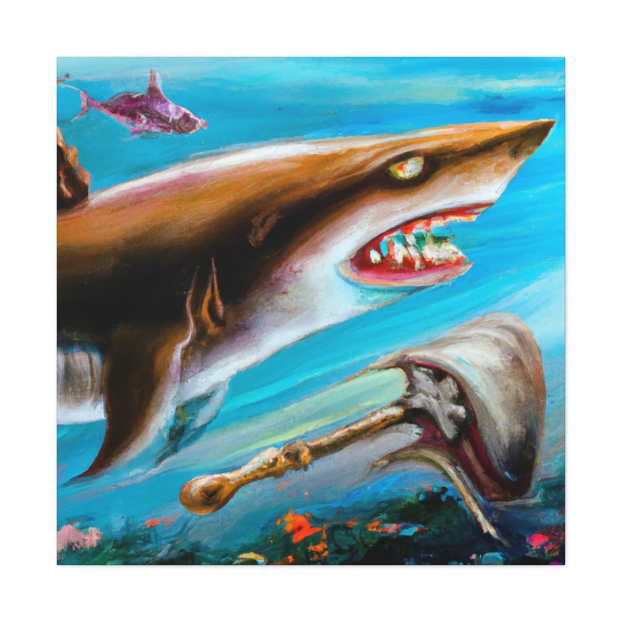 Shark Surrealism Dream - Canvas - Walmart.com