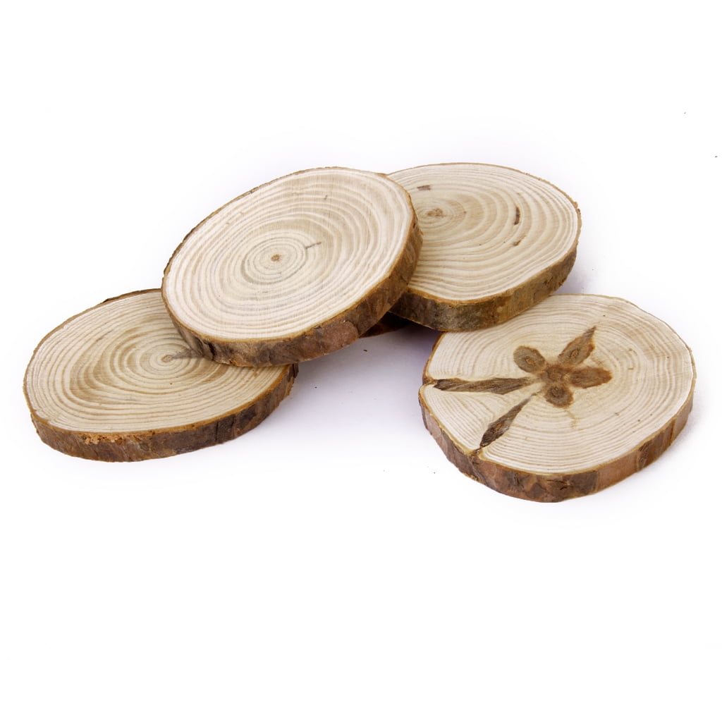 Buy Natural Wood Slices, Round Pinewood Slabs, 2 to 3 inches, Rustic ...