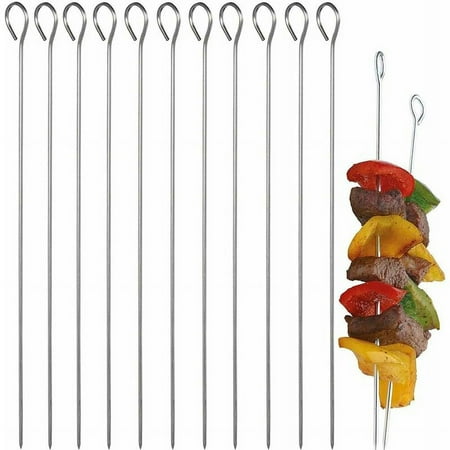 HongchunSkewers, 20 Pieces Barbecue Skewers, Stainless Steel Skewers, Vegetable Skewers, Roulade ...