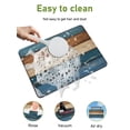 Brown Navy Blue Wood Grain Doormat Non Slip Diatomaceous Earth Door Mat ...