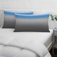 Blue Grey Pillow Covers 20x26 Inch, Stripe Gradient Soft Brushed Throw ...