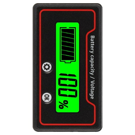 Battery Capacity Meter, Safe Power Saving LCD Display 12-84V Battery ...