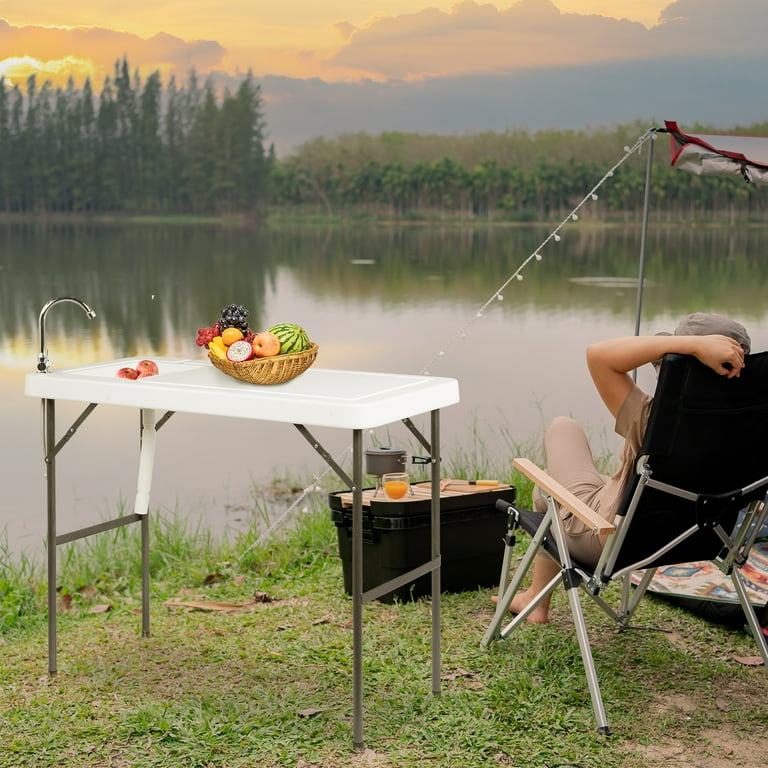 Portable Fish Cleaning Table With Sink