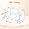 3 Tier Clear Display Riser Stand, Plastic Step Display Shelves, Tool ...