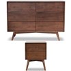 Home Square 2-Piece Set with Wood Chest and Nightstand in Off White ...