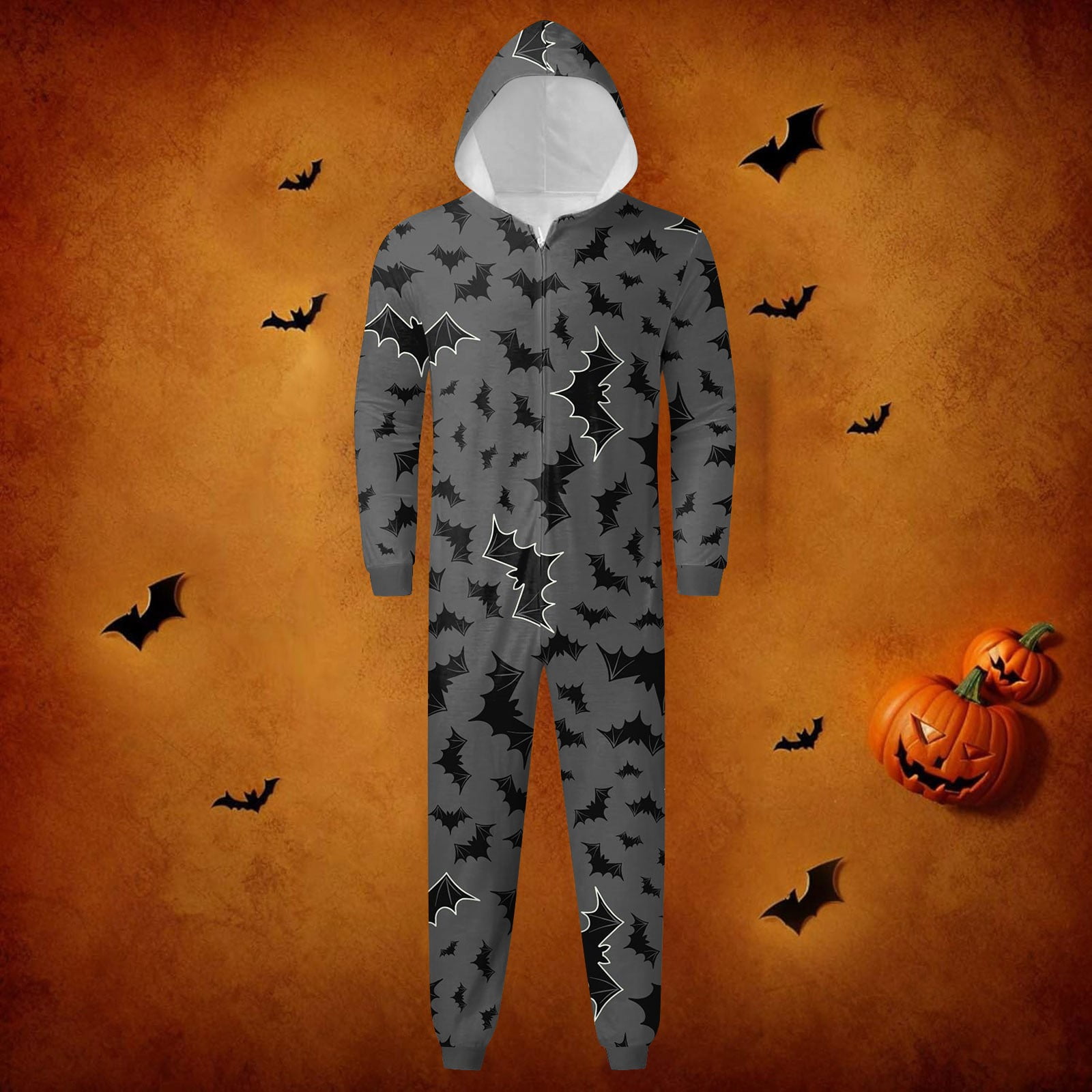 Halloween Pajamas Long Sleeved Zippered Family Matching Jumpsuit Romper ...