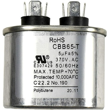OEM Replacement for GE Genteq Capacitor Oval 7.5 uf MFD 370 Volt ...