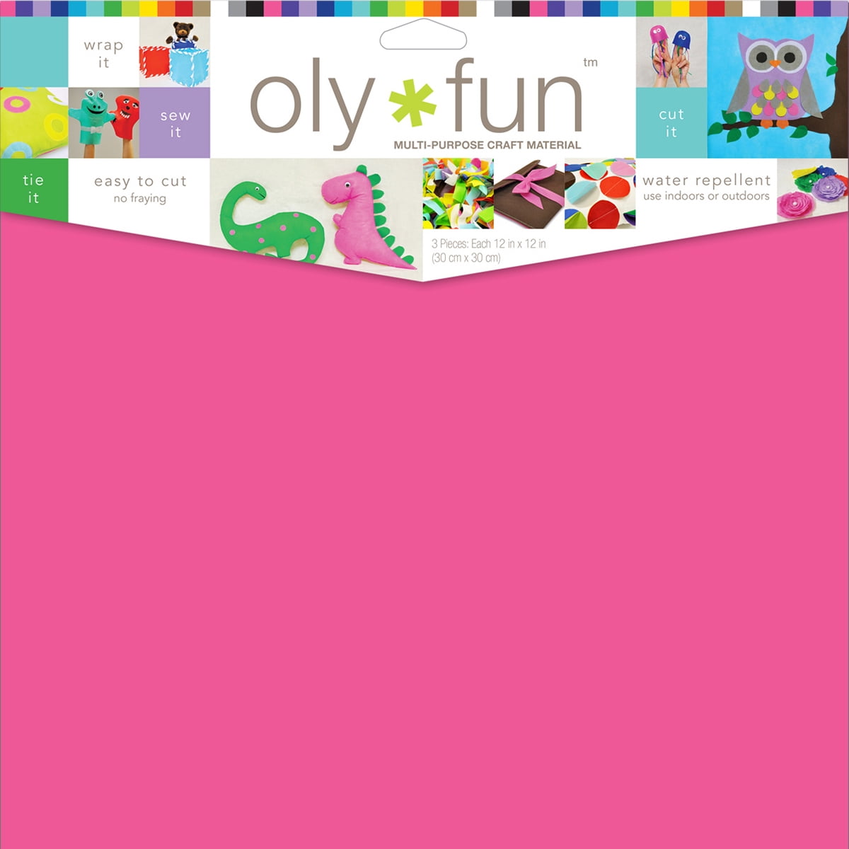 Oly-Fun Craft Sheets - 18 pieces of 12" x 12" Sheets - Bubble Gum ...