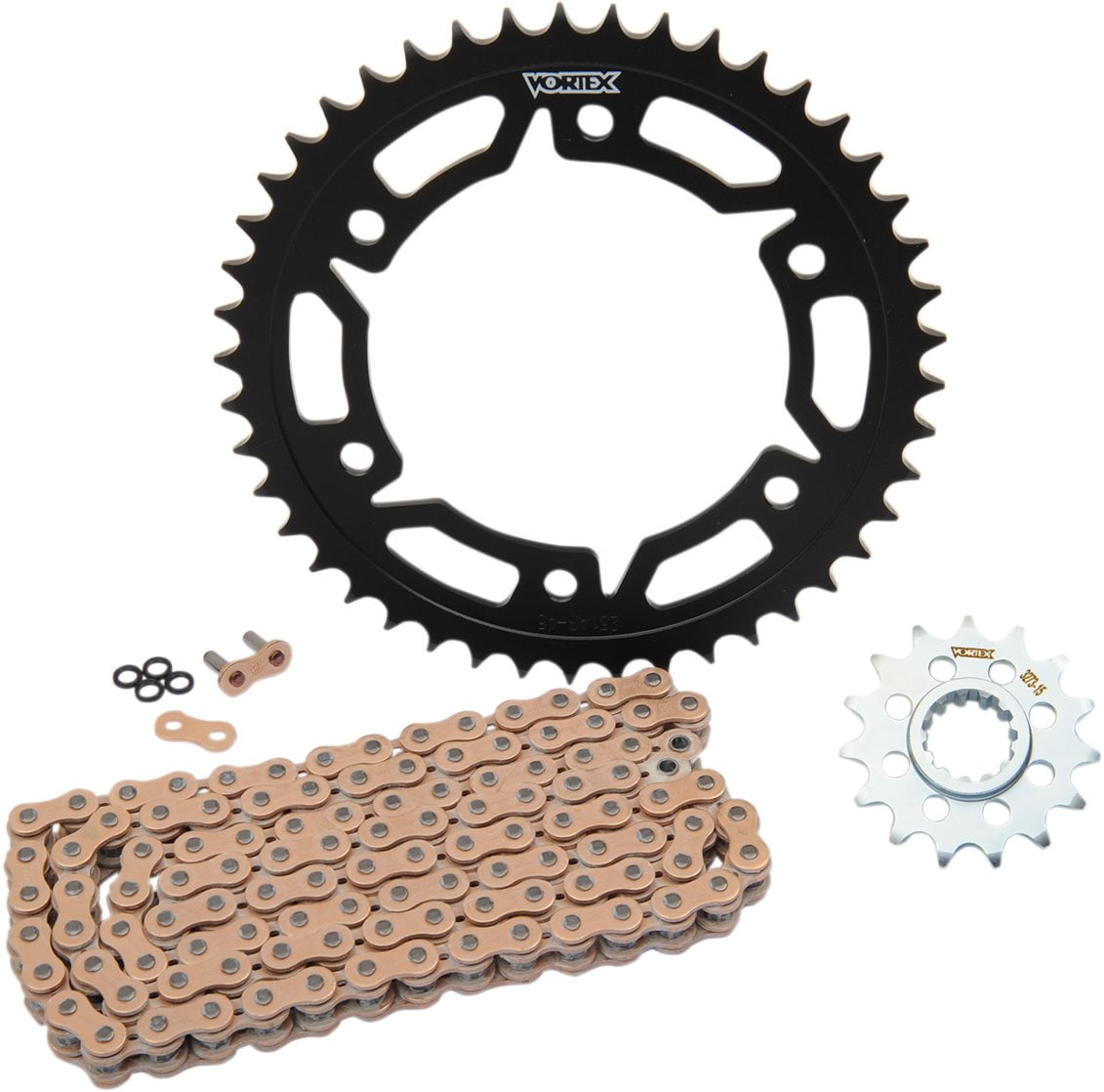 Vortex HFRS Hyper Fast 520 Conversion SX3 Gold Chain & Sprocket Kit ...
