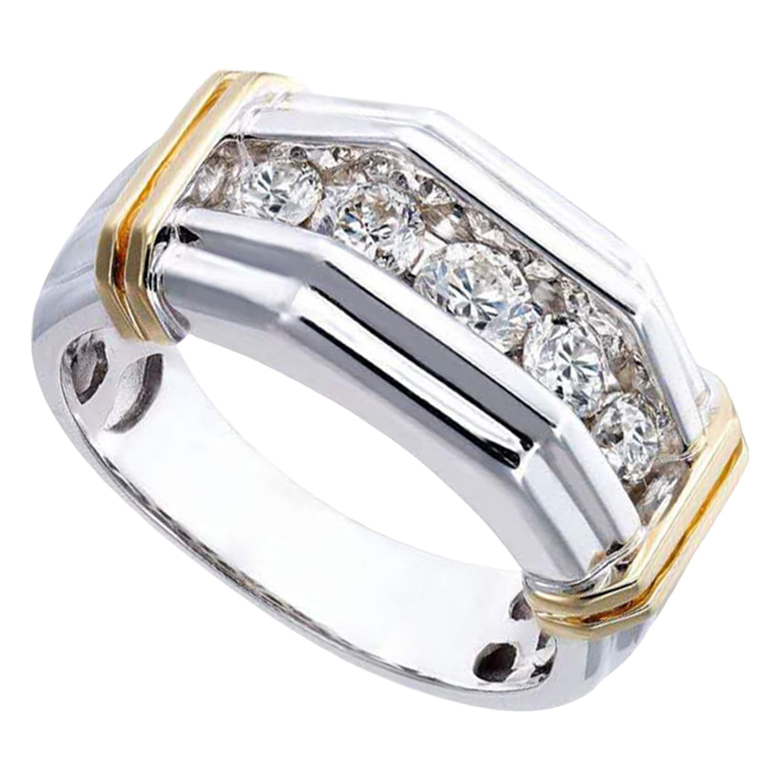 Click here for North Folk Rings Two Tone Plated Mens Ring Accente... prices