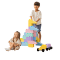 Platports Jumbo Plastic Building Blocks, 48 pcs with Wheels - Walmart.com