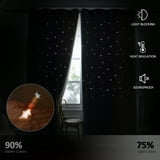 Anjee Blackout Curtains for Kids Girls Bedroom 2 Panel Curtains,Star ...