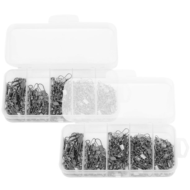 5 Sizes Hook Connector, Barrel Swivel With Interlock, Fish Hook ...