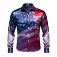 IWRICH 250th Anniversary USA Shirt America Flag Patriotic Button Shirts ...