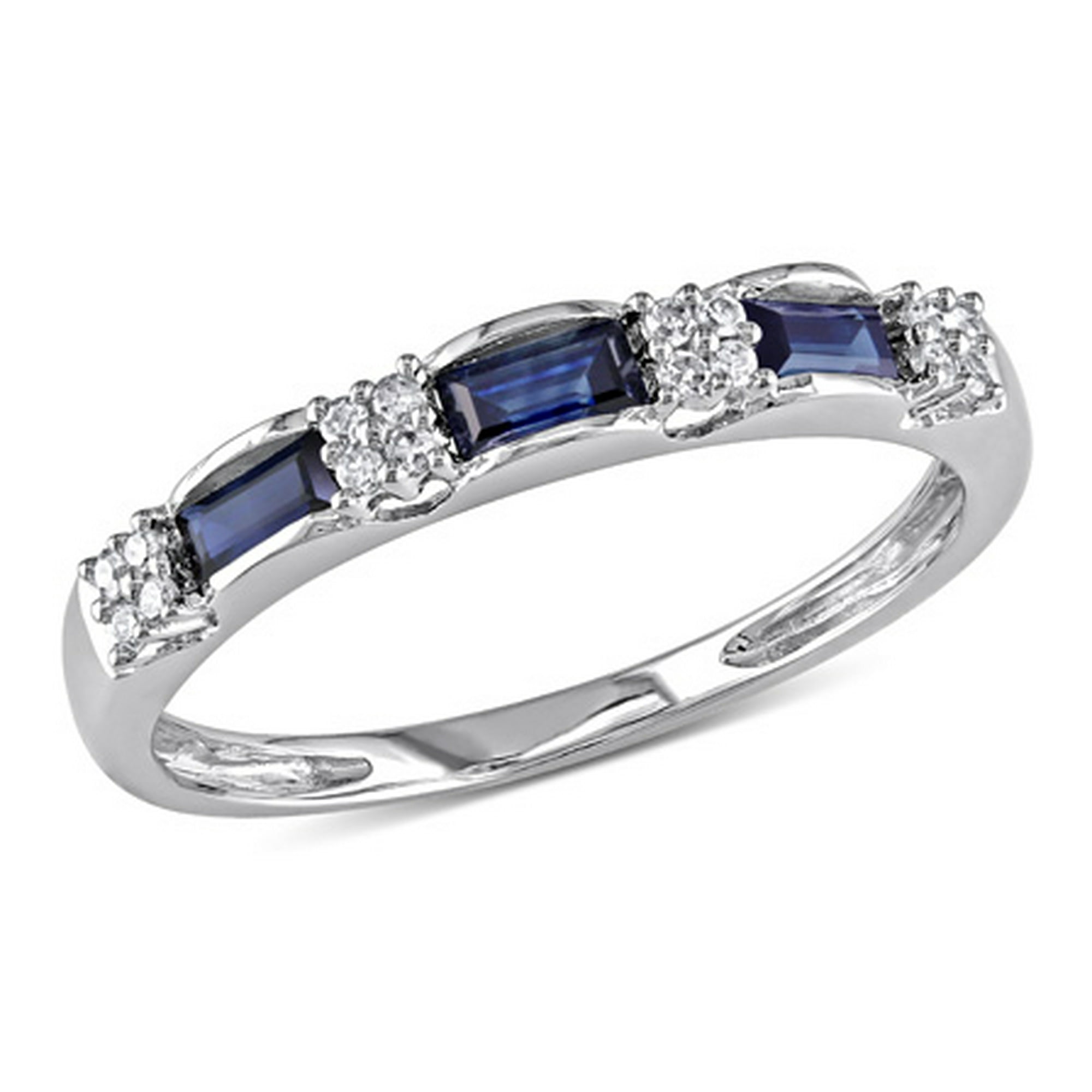 Click here for Miabella Diamond And Sapphire Eternity Ring In 10k... prices