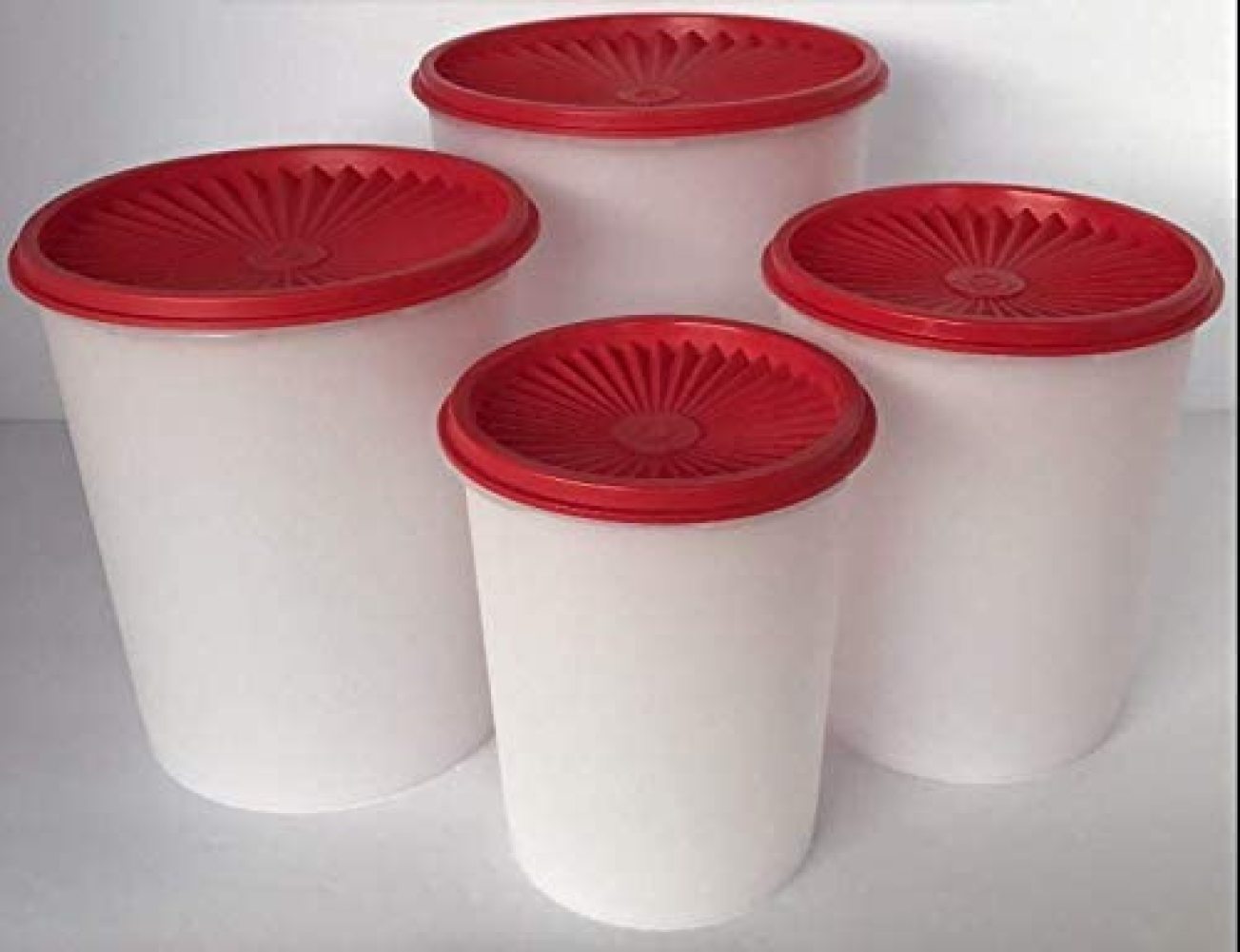 Tupperware Servalier Canister Set of 4 with Scoop Canister Sets Jars ...