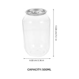Masteelf Reusable Clear Plastic Water Bottles with Lids for Storage ...