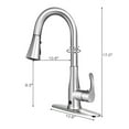 Gymax Gooseneck Touch Kitchen Faucet, 360° Swivel, Single Handle Sensor ...