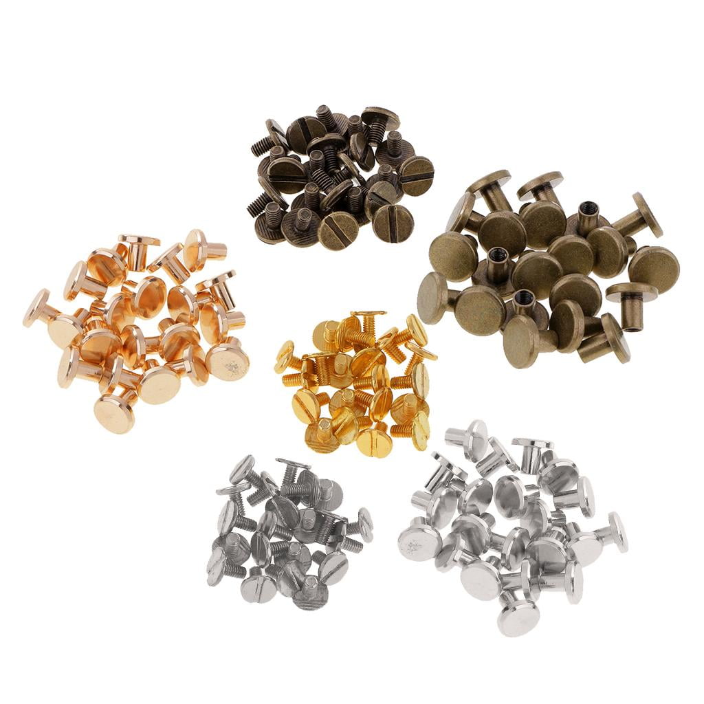 Tornillos de Remache Hugo 60 juegos 8 mm Cobre plata oro bronce ...