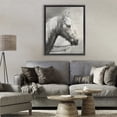 Stupell Industries Modern Ranch Horse Black Framed Floater Canvas Wall ...