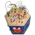Hape Coral Reef Wooden Activity Center Table W/ Mazes, Beads ...