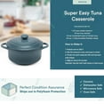 Kook 4-Pc Mini Cocotte Casserole Dish with Lid Stoneware Kitchen Set ...