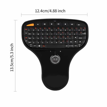 Wireless Trackball Keyboard Compact Wireless Controlling Keyboard with ...