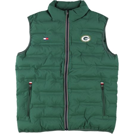 Tommy Hilfiger Mens Green Bay Packers Puffer Vest, Green, Medium ...