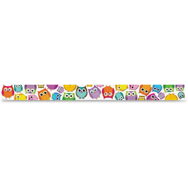 Carson Dellosa Colorful Owls Straight Borders