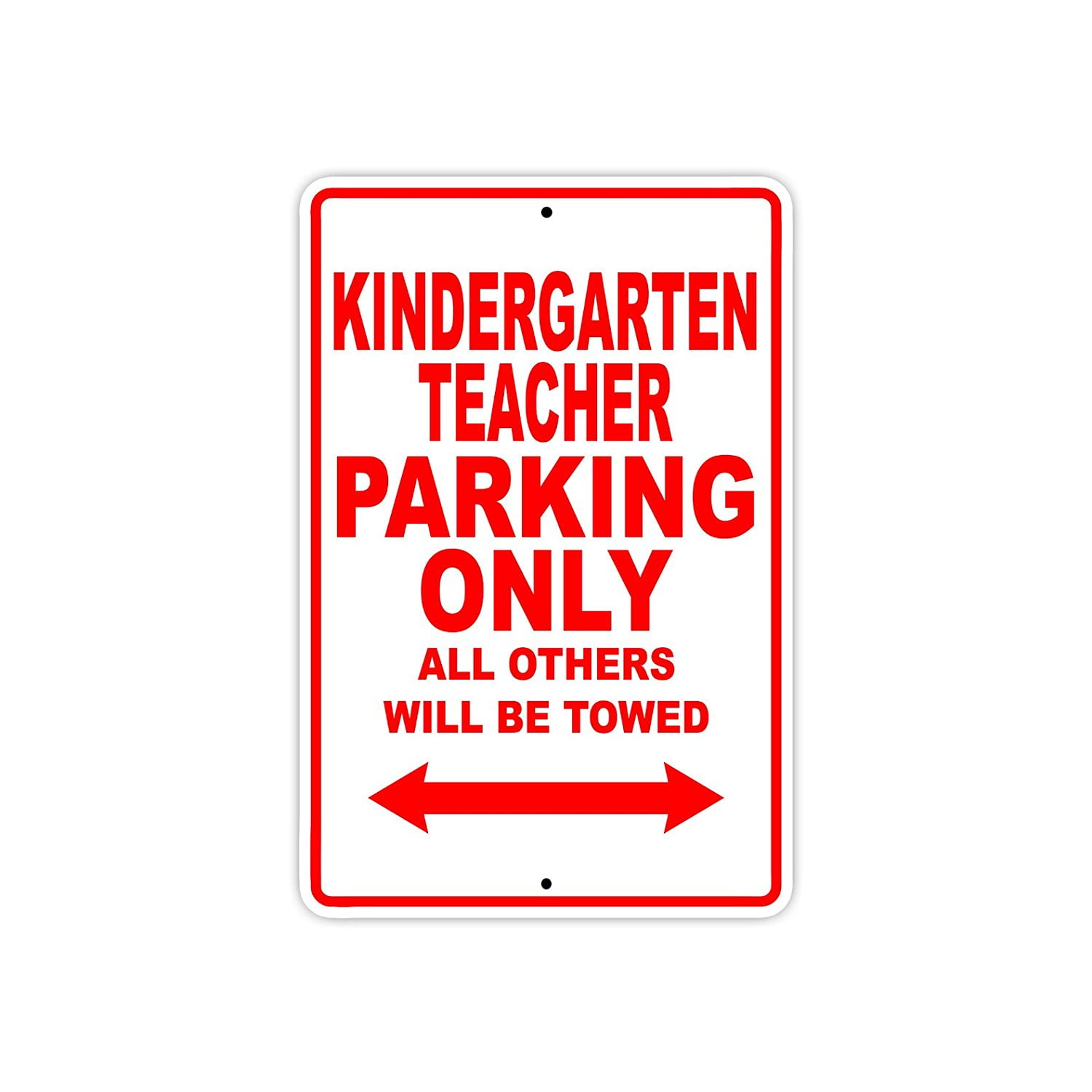 Kindergarten Teacher Parking Only Gift Decor Novelty Garage Metal ...