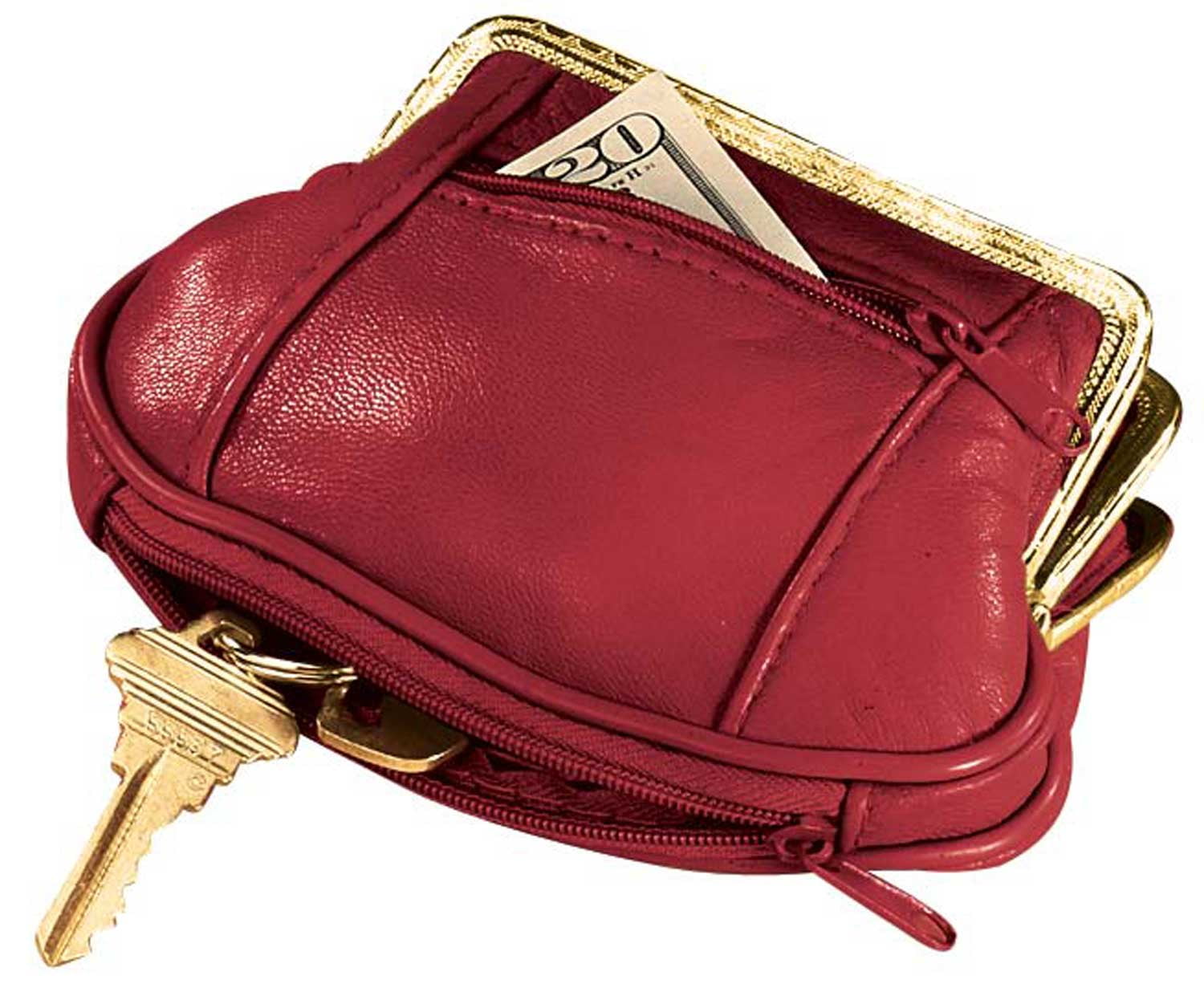 Easy Comforts - EasyComforts Leather 4 Pocket Pouch Purse - Walmart.com ...