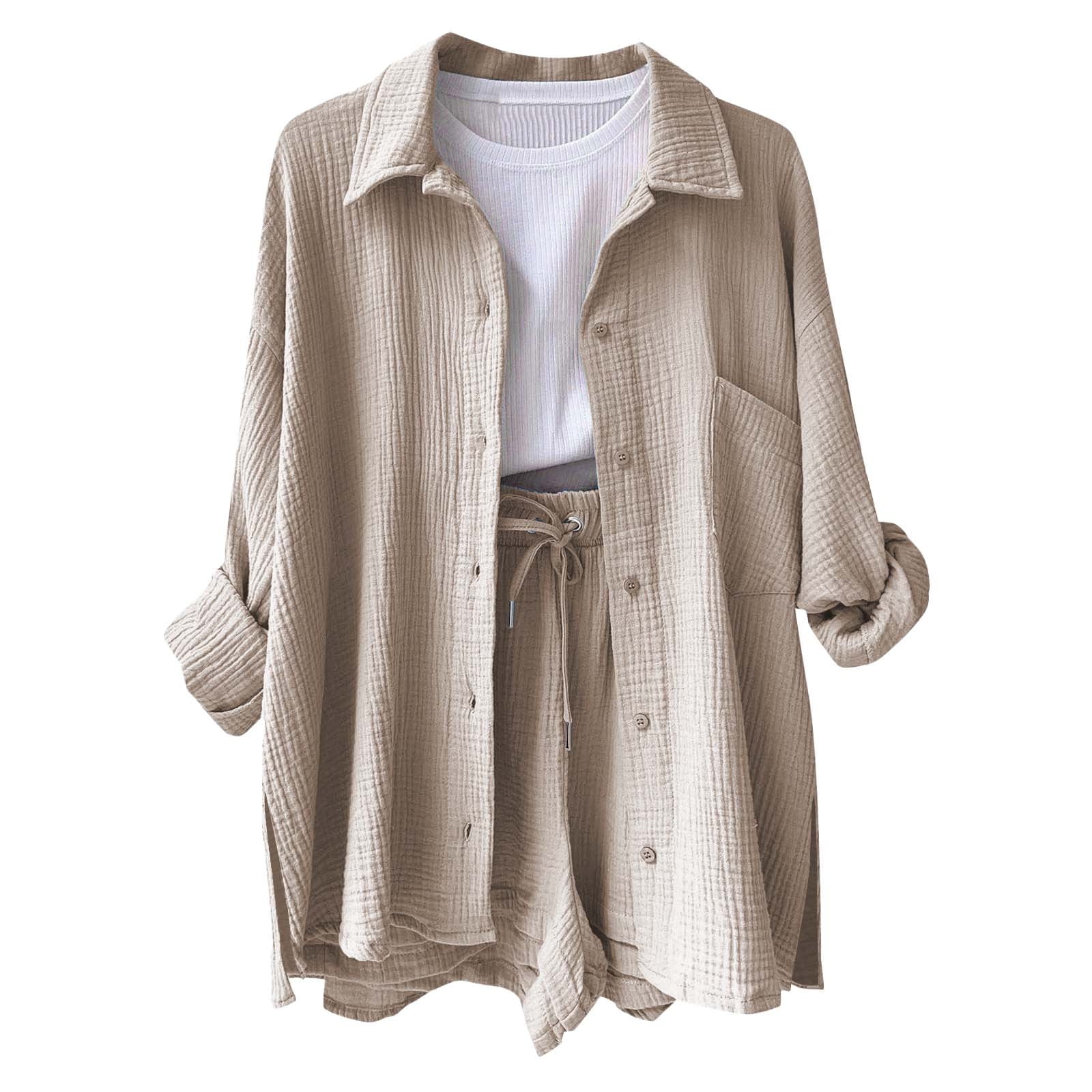 Click here for Uanwenn Womens Casual Long Sleeve Shirt With Side... prices
