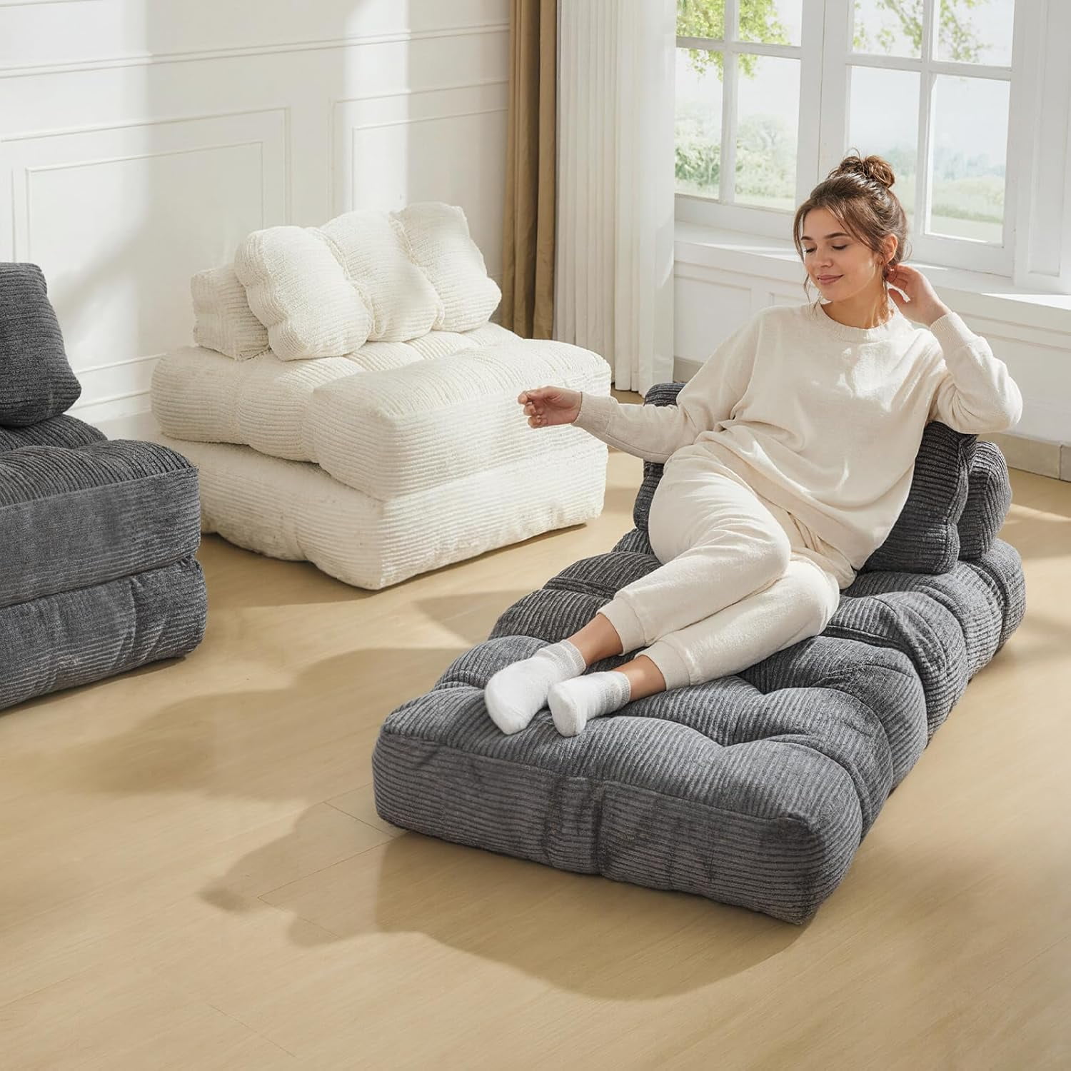 Click here for Edtara 3-In-1 Fold Out Futon Sofa Bed  Single Loun... prices