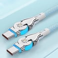 Rotatable Double Ended Type C To Type C Cable 66W Fast Charging Nylons ...