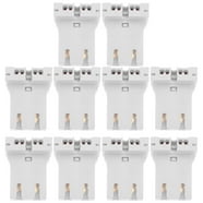 2X E27 Round Plastic Base Screw Light Bulb Lamp Socket Holder White ...